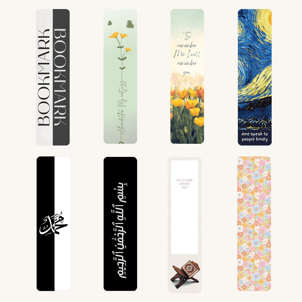 Islamic Bookmarks Pack of 8 - Ukase
